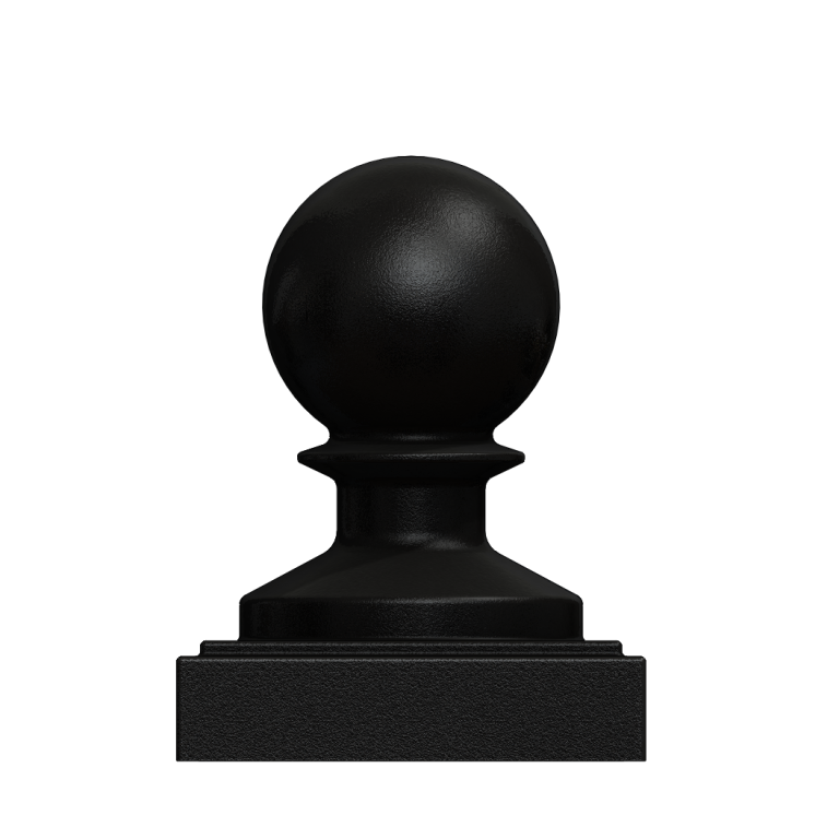 Cast-Iron Post Cap – Ball Style – 4-inch x 4-inch
