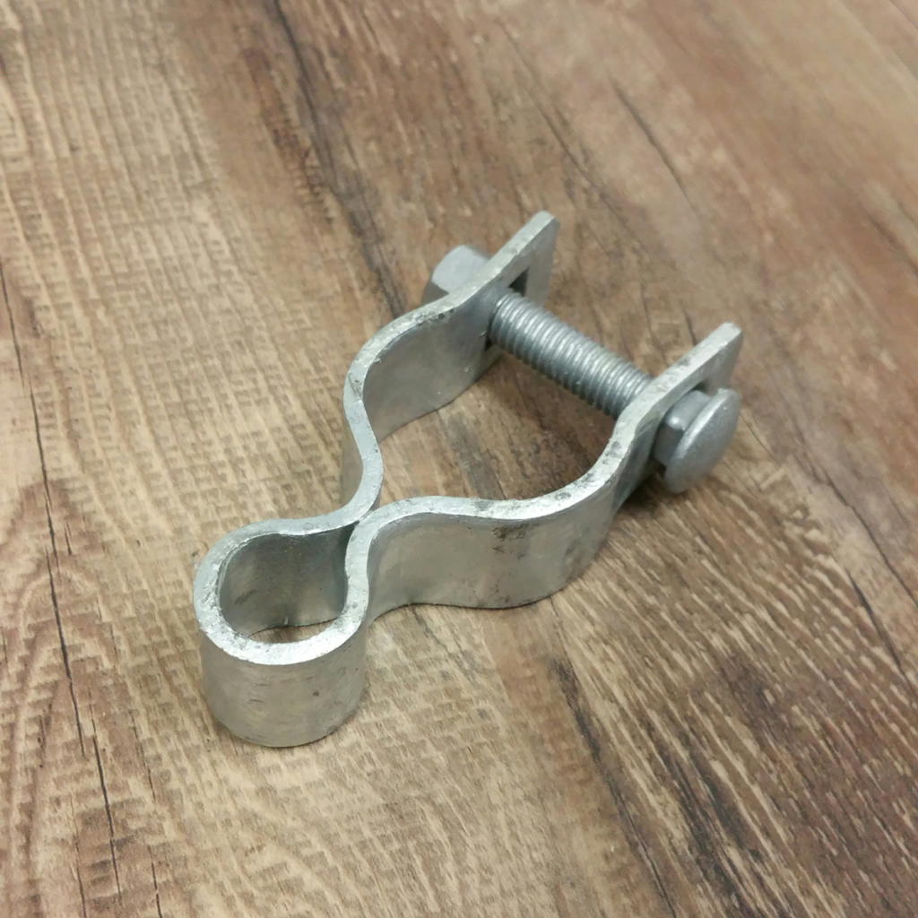 1-3/8-inch Fence Gate Hinge Clamp – Galvanized – Round