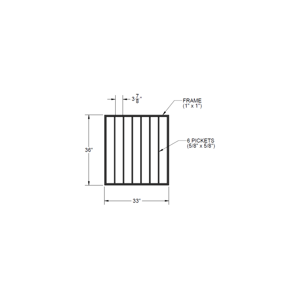 Iron Gate - 36-inch x 33-inch - Yukon - Fence Supply Inc
