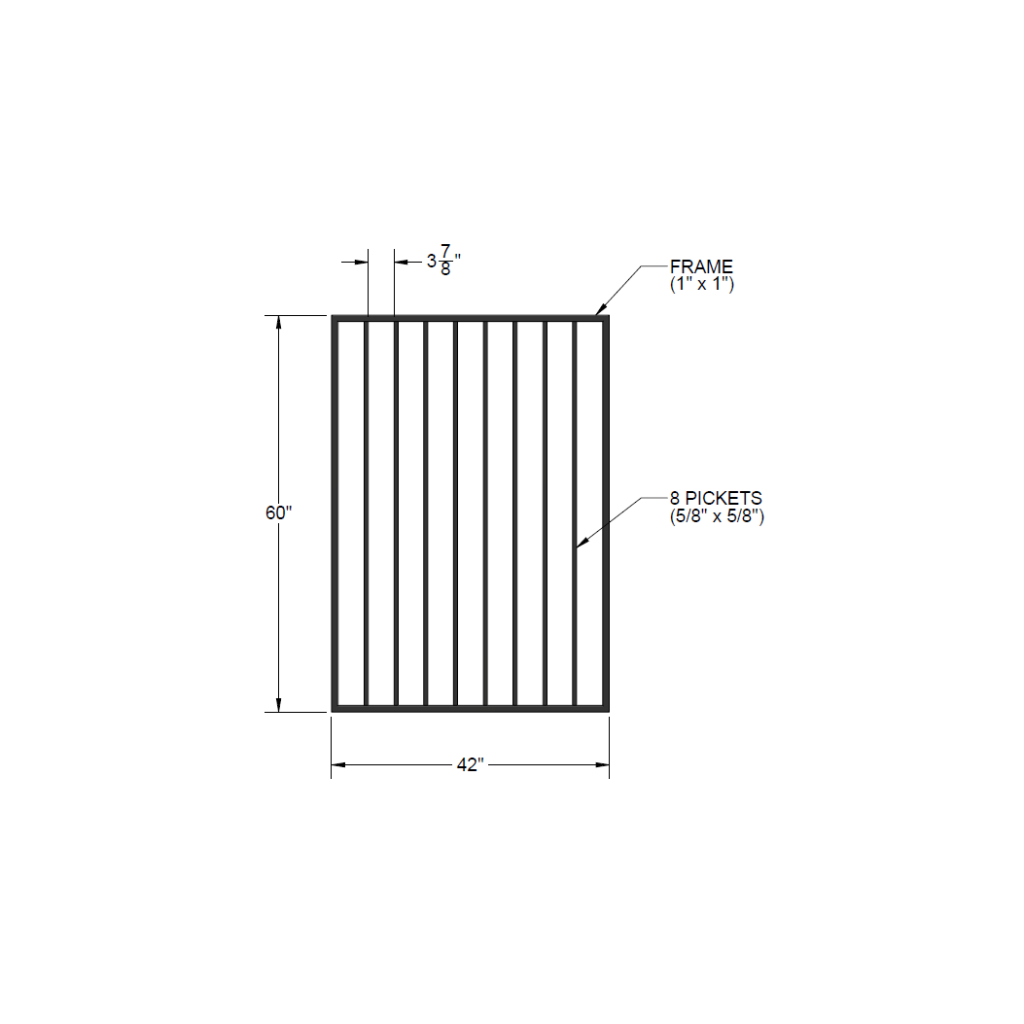 Iron Gate - 58-inch x 42-inch - Yukon - Fence Supply Inc