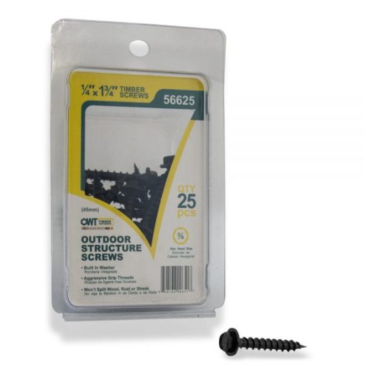 OZCO OZ56625 – OWT 1/4-inch x 1-3/4-inch Timber Screws (25 pieces)