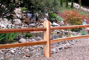 Cedar Split-Rail Line Post - 2 Rail - Fence Supply Inc