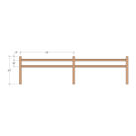 Cedar Split-Rail Line Post - 2 Rail - Fence Supply Inc