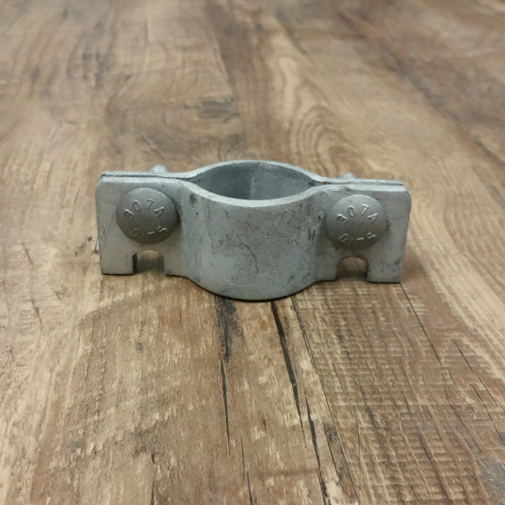 1-7/8-inch Fence Gate Hinge Clamp - Galvanized - Round - Fence Supply Inc.